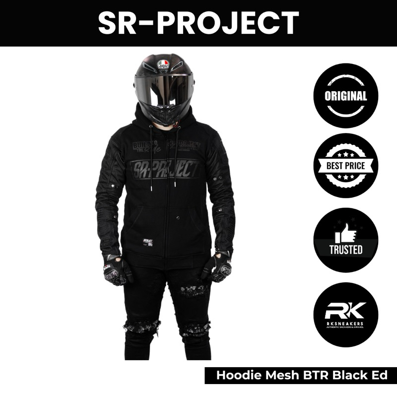 Sr Project Hoodie Mesh Build To Ride Black Edition 100% Authentic ...