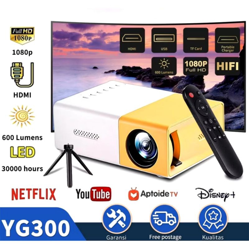 Mini LED Projector YG300 / YG-300 / YG 300 LCD Portable Projector Home ...