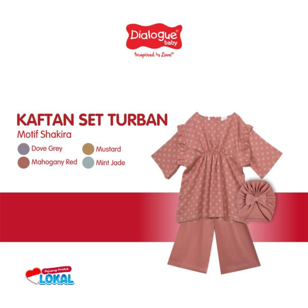 Dialogue Apparel Shakira Kaftan Baby Turban Set DAR6049 DAR6050 DAR6051 | Shopee Philippines