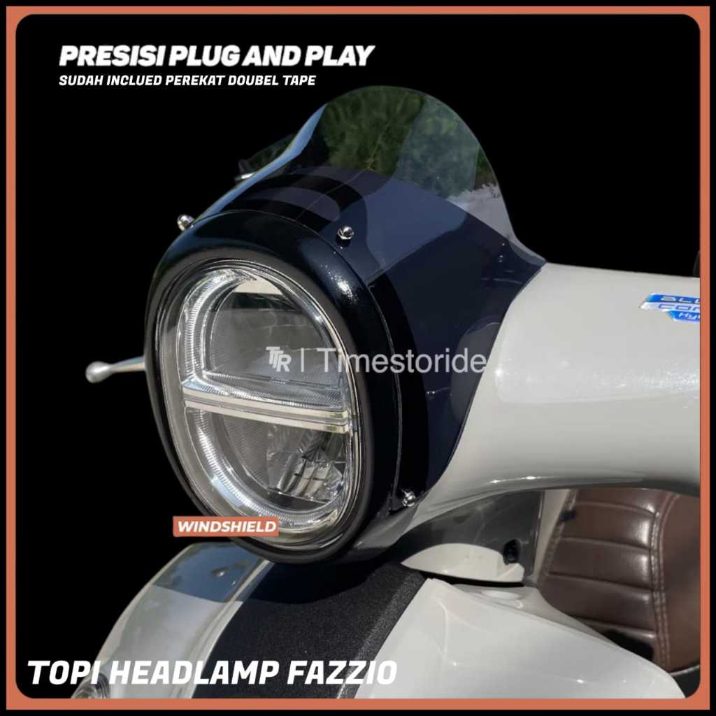 FAZZIO HAT COVER HEADLAMP FAZZIO VISOR YAMAHA FAZZIO ONE SET FULL ...