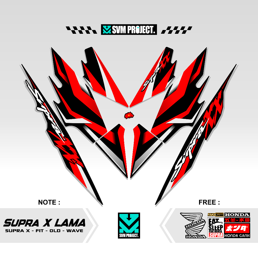 Striping SUPRA Xx MOTIF X1 STICKER LIS HONDA SUPRA | Shopee Philippines
