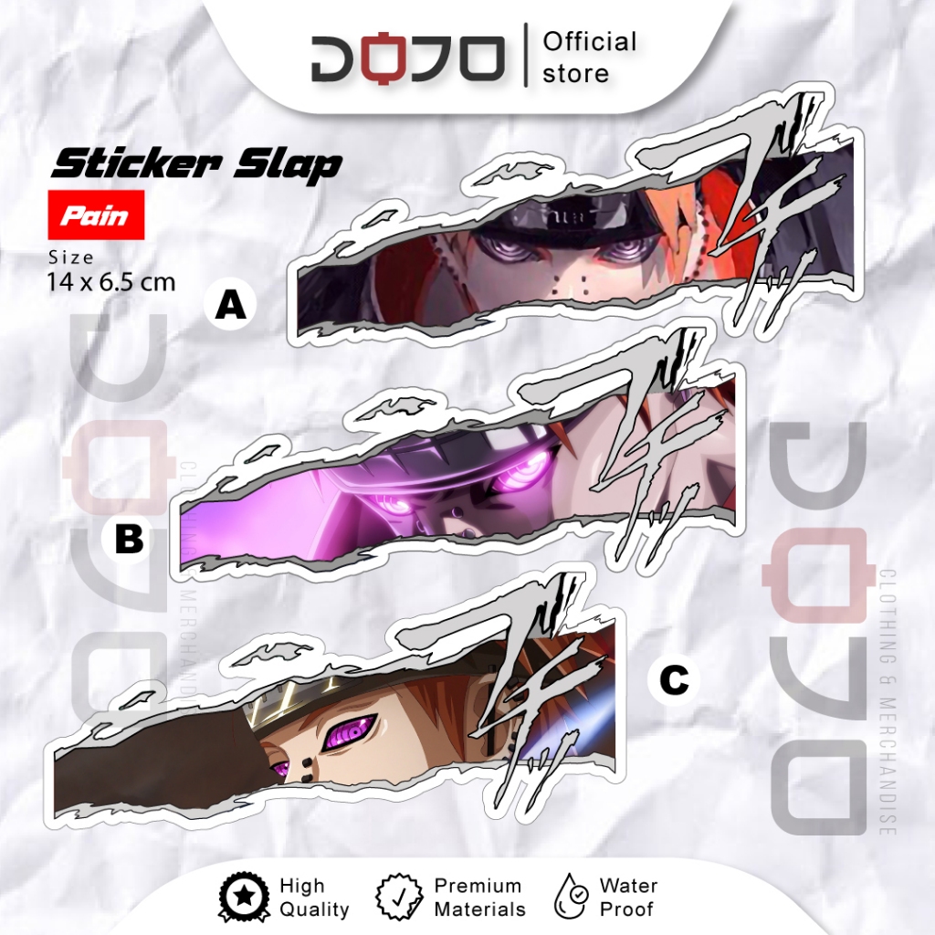 Vinyl Naruto Pain Sticker for motorbike car notebook binder laptop pc ...