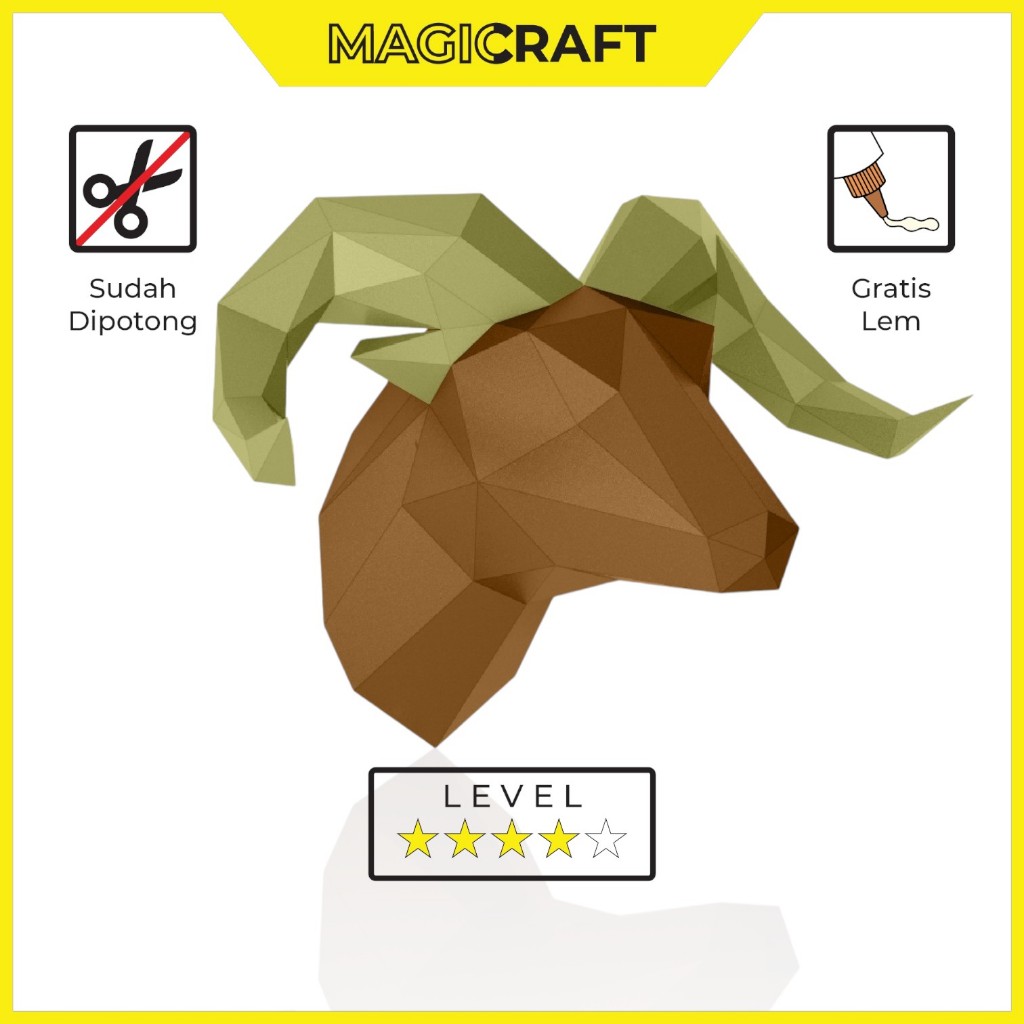 Magicraft 3D Papercraft Sheep Goat Wall Display Paper Crafts DIY ...