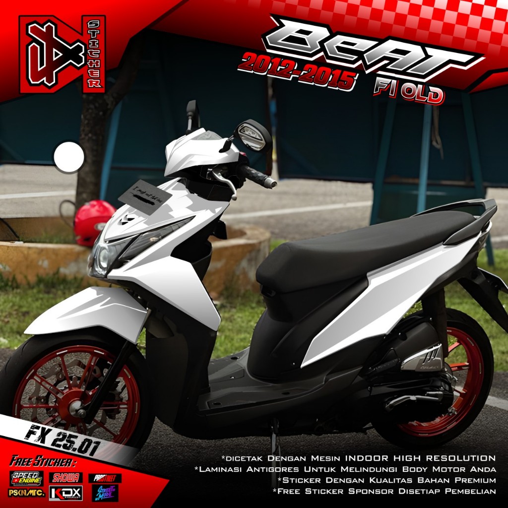 Newest Honda Beat Fi Old Sticker Decal 2012 2013 2014 2015 Full Body ...