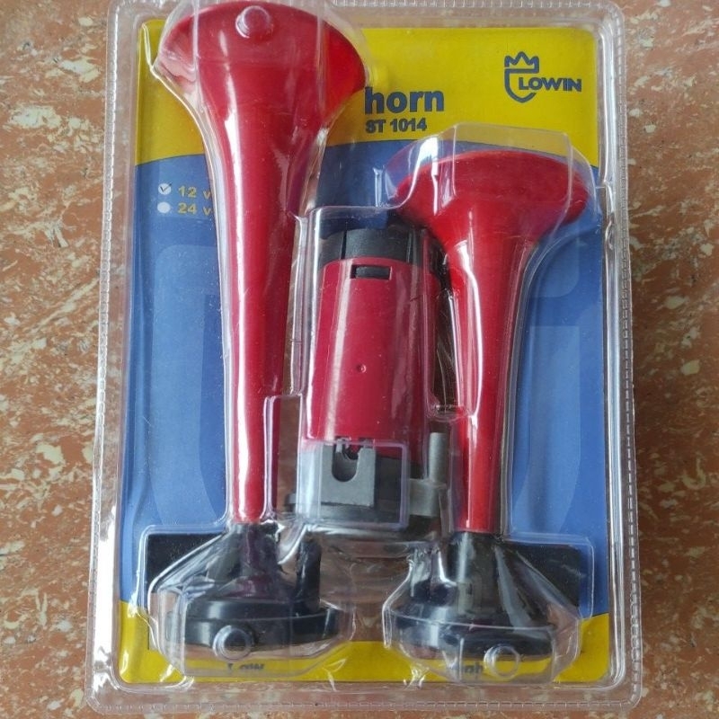 2 universal car trumpet funnel dynamo model horn 12 volt and 24 volt ...