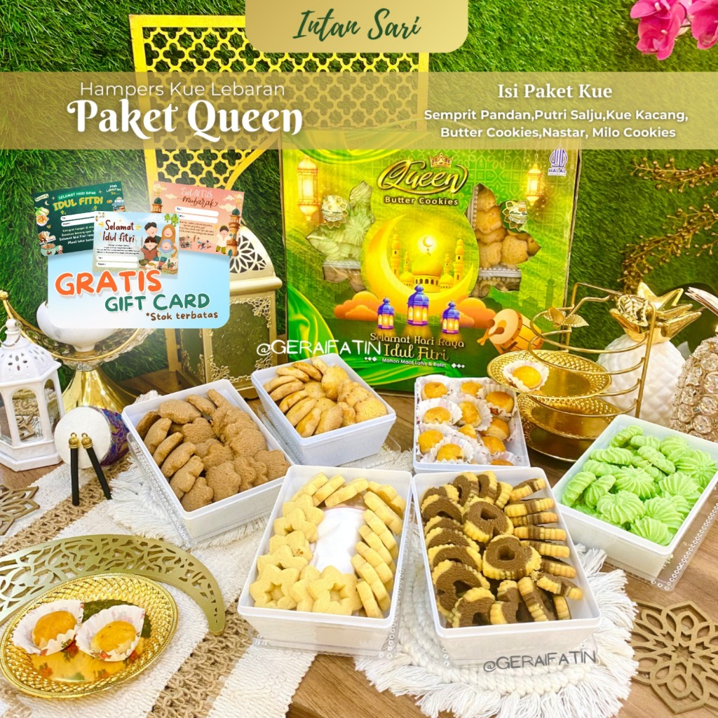 INTAN SARI CAKE PACKAGE QUEEN PACKAGE PARcel DRY CAKES EID 2025 HAMPERS ...