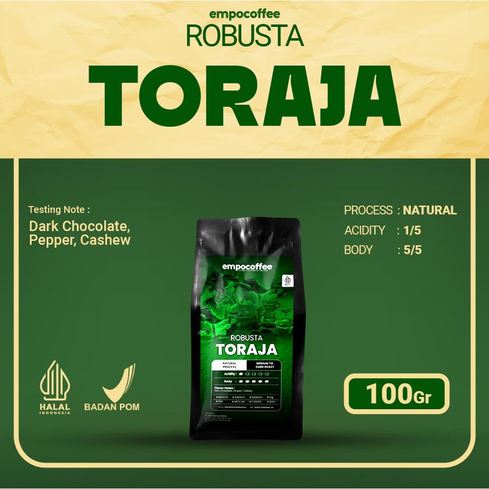 Empo Coffee Toraja Sapan Robusta Ground Coffee Beans Sulawesi Coffee ...