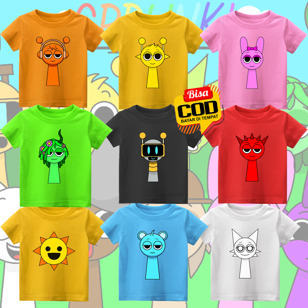 Children's CLOTHES SPRUNKI GAME CARTOON T-SHIRTS | Shopee Philippines