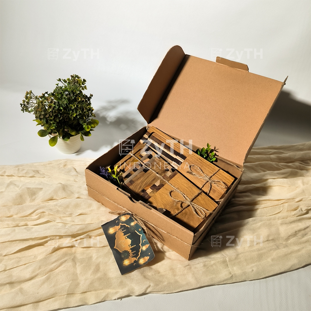 KAYU Eid Hampers Set Aesthetic Teak Wood Tray / Hampers Packages and ...