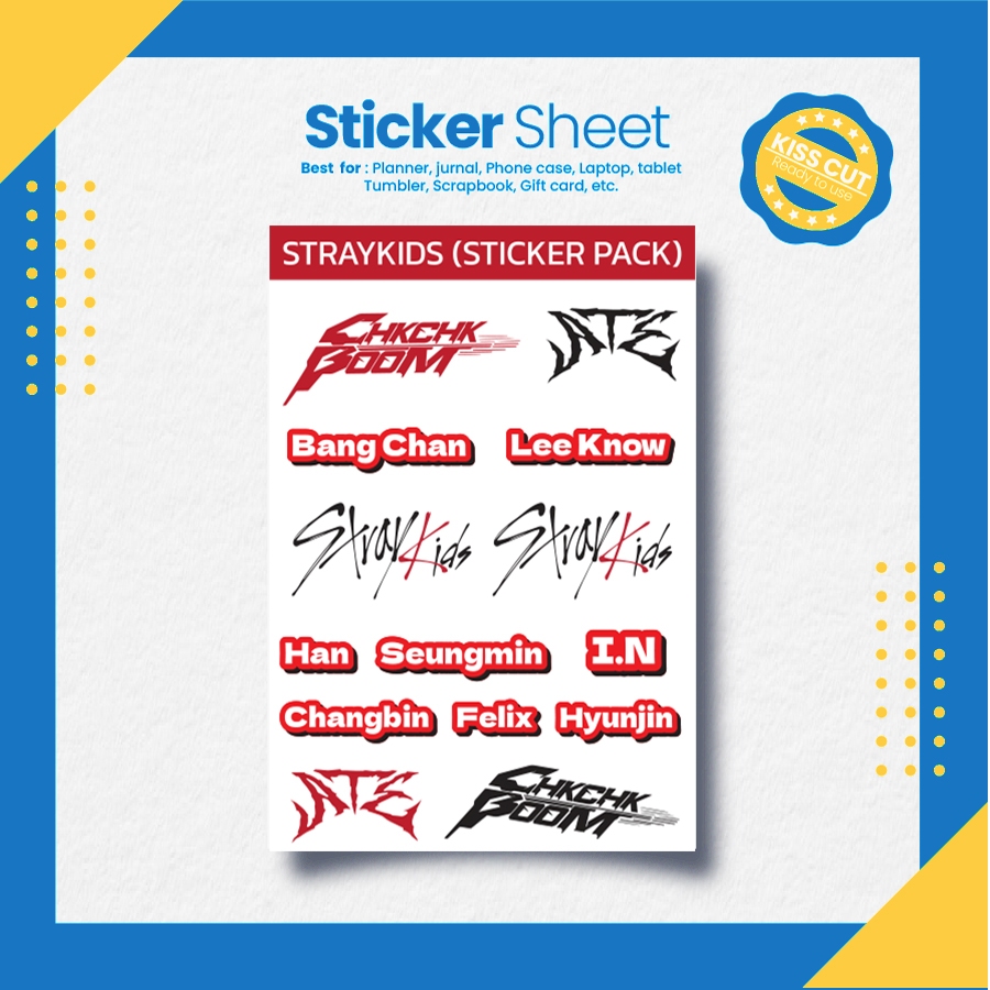 Straykids Member Name Ate Chkchkboom Sticker [SKC-001] | Shopee Philippines