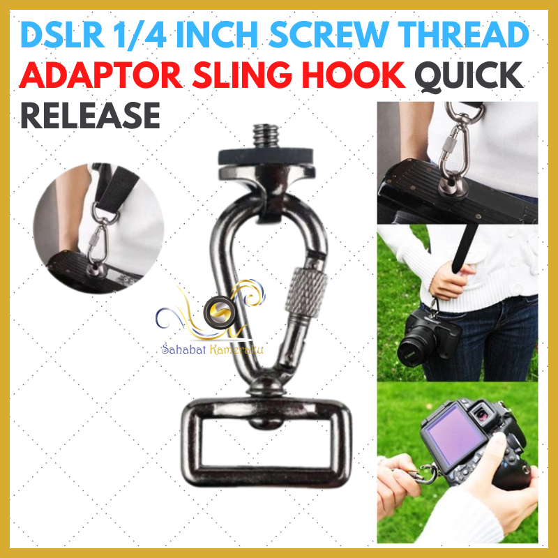 Shoulder Strap Screw DSLR 1/4 Inch Screw Thread Adapter Sling Hook ...