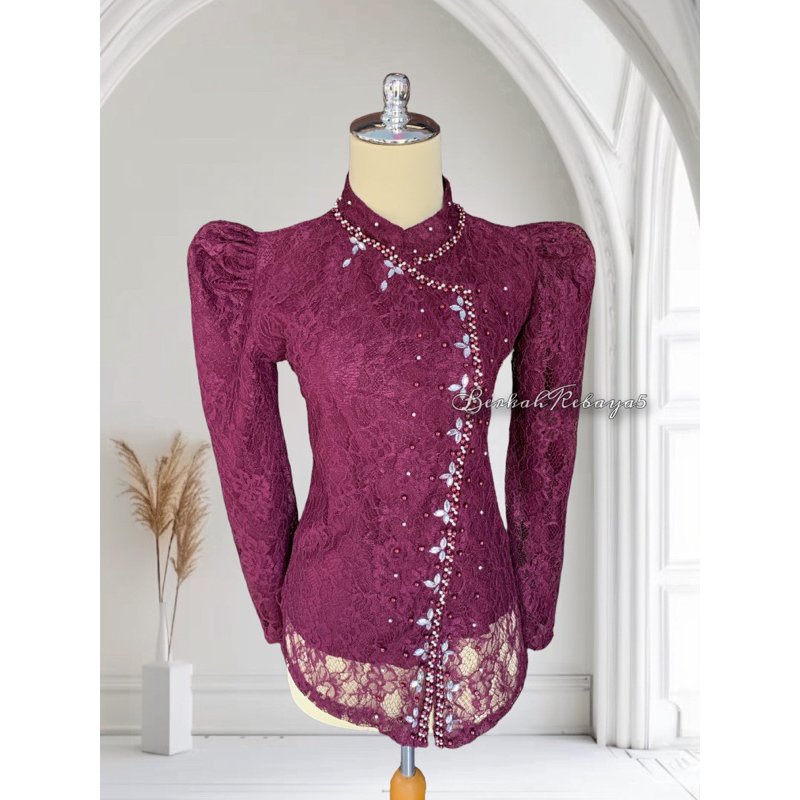 Janggan Puffy Full Furing Brocade Kebaya / Modern Kebaya - Graduation ...