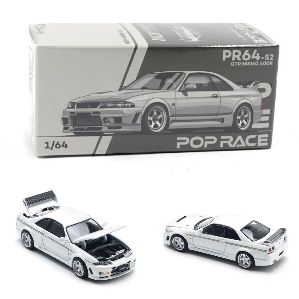 Pop RACE PR640052 Nissan SKYLINE GT-R R33 NISMO 400R WHITE | Shopee ...