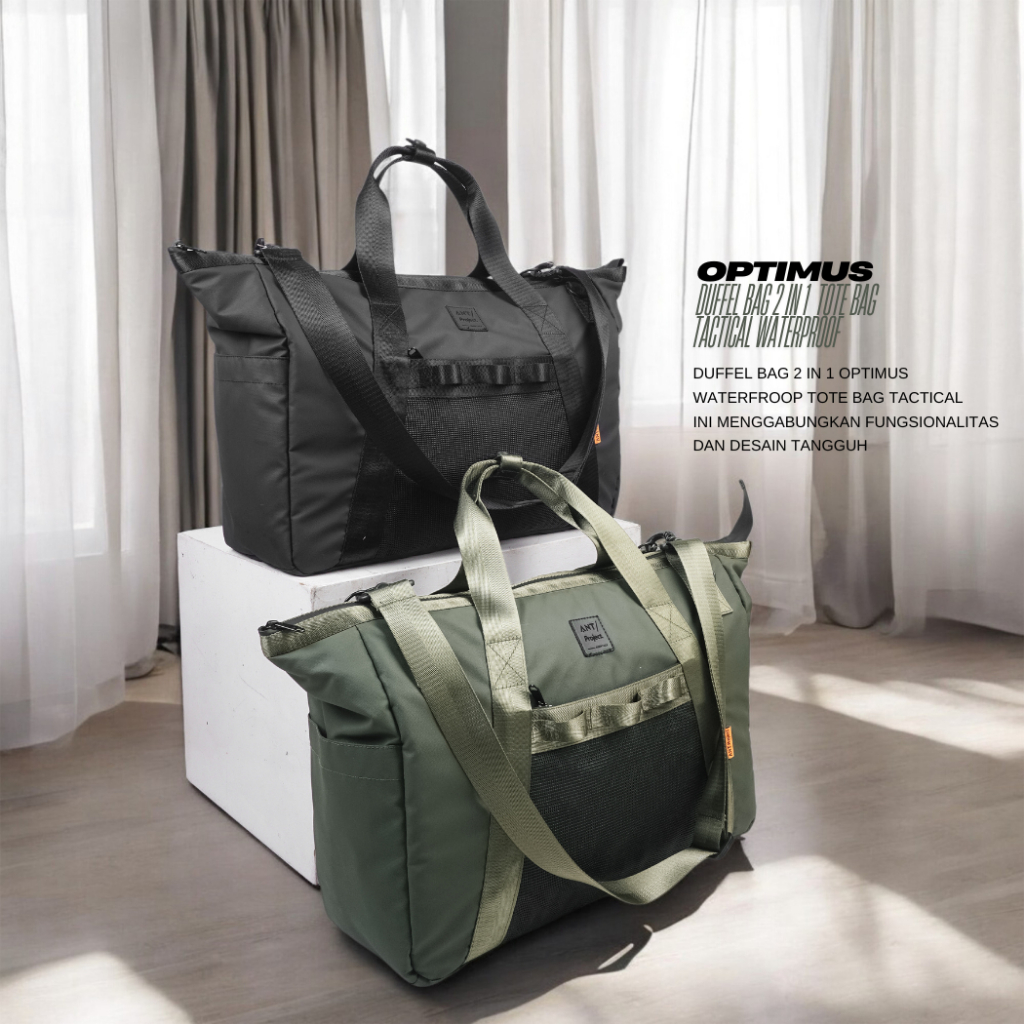 ANT PROJECT - OPTIMUS Tactical Duffel Bag Gym Bag Waterproof 2 in 1 ...
