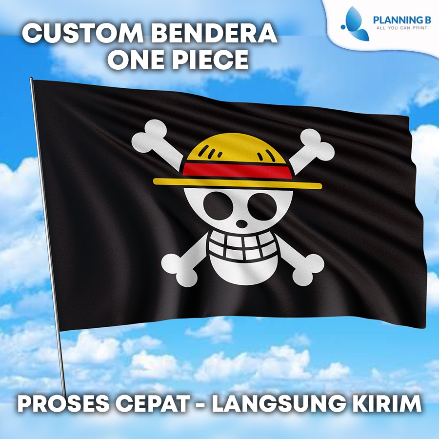 One Piece Flag One Piece Pirate Logo Flag JOLLY ROGER One Piece Flag ...