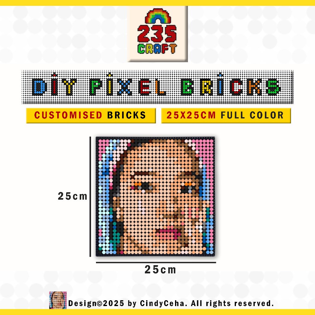 235CRAFT Custom Bricks 32x32 Premium by CindyCeha DIY Mosaic Pixel Art ...