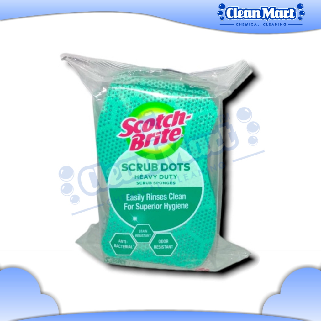3M SCOTCH BRITE SCRUB DOTS / SPONGE COARSE / 1 PCS / HEAVY DUTY SCRUB ...