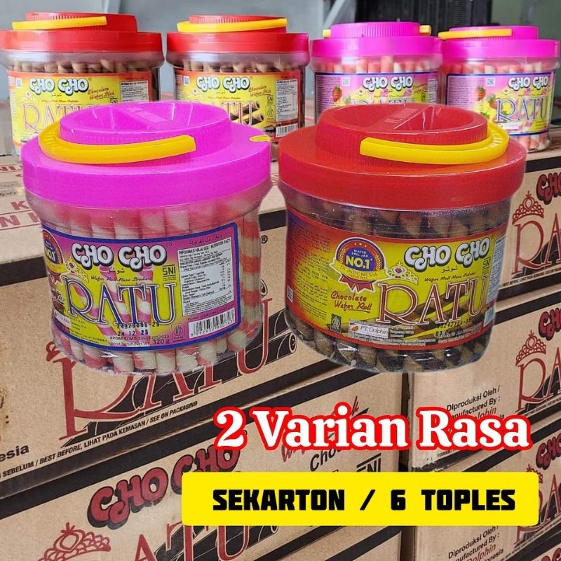 Chocho Stick Wafer Roll Cream 6 Tops Mix Sekarton Flavor Dolphin ...