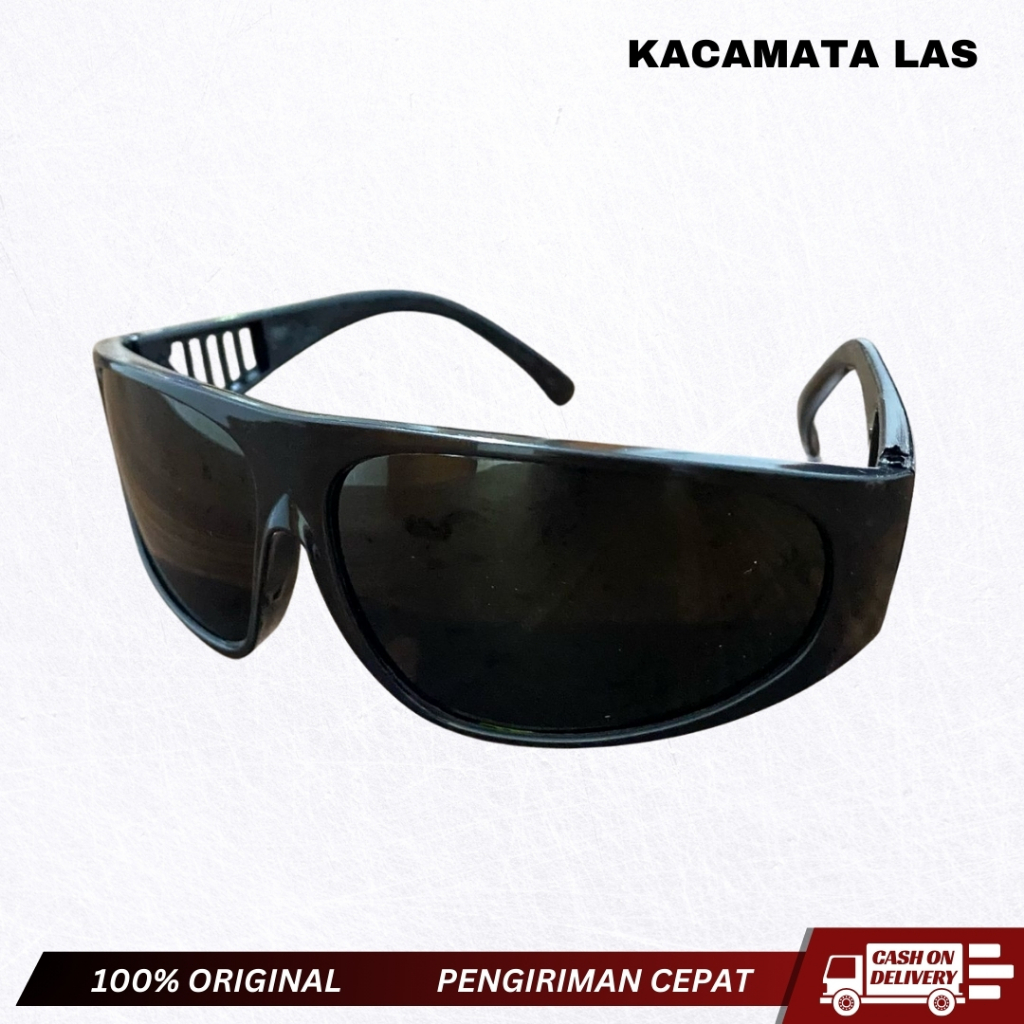 HITAM Dark BLACK SAFETY WELDING GLASSES ANTI-RADIATION / ANTI-SHARP ...