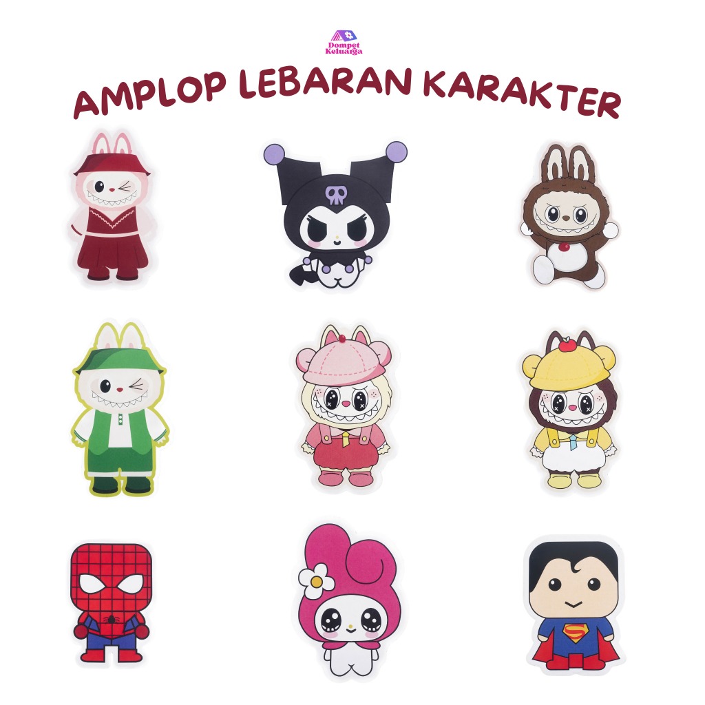 Labubu Character Eid Envelope THR Envelope contains 5 sheets | Shopee ...