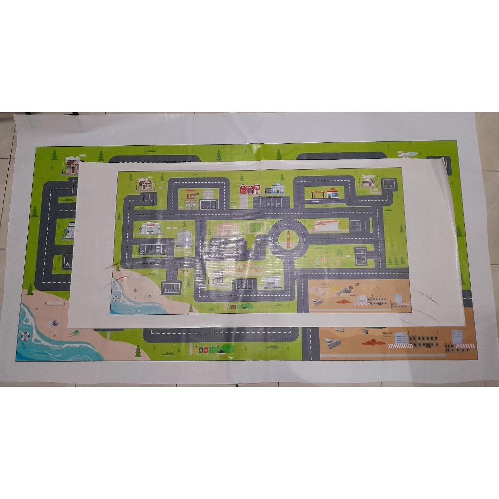 Playmate Carpet / Play Mat Playing Map City Town Car Track Beautiful ...