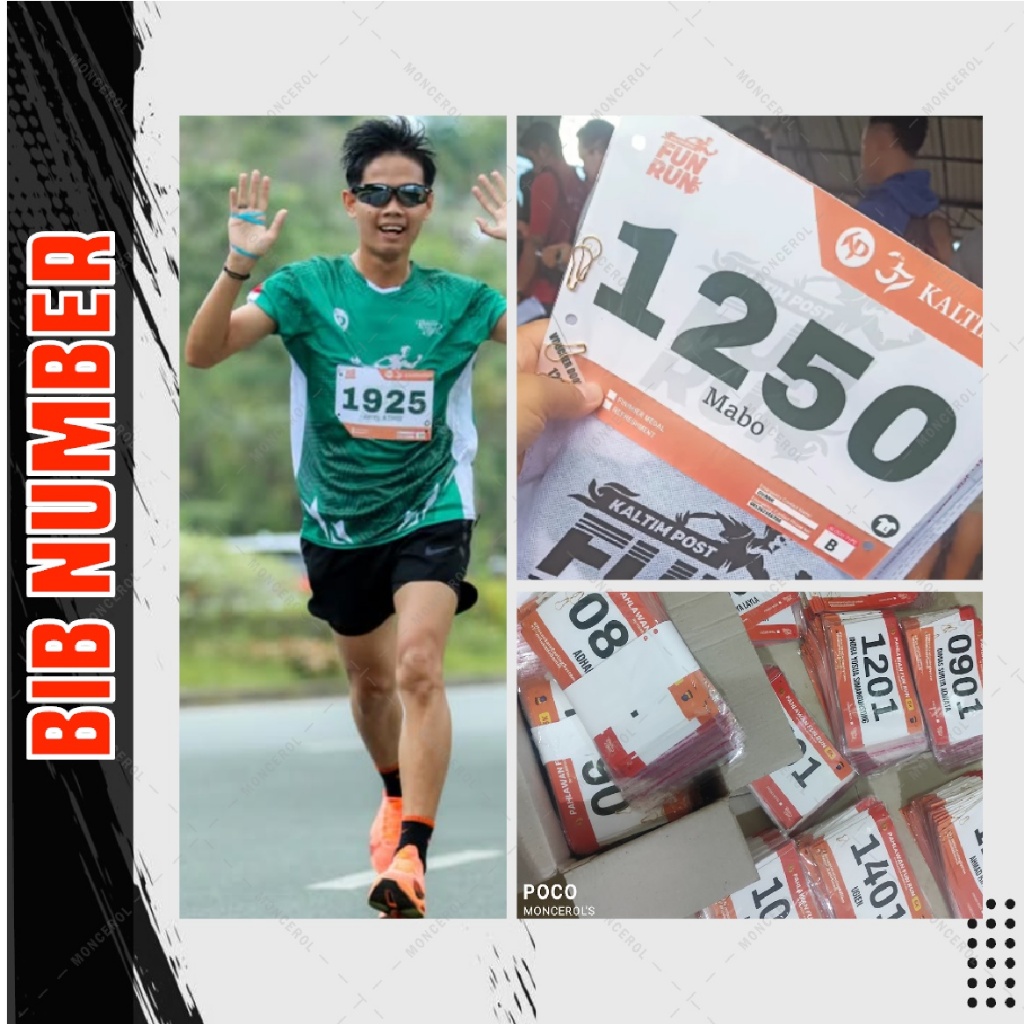 BIB Number Chest Number Fun Run Trail Run Marathon Bike Race | Shopee ...