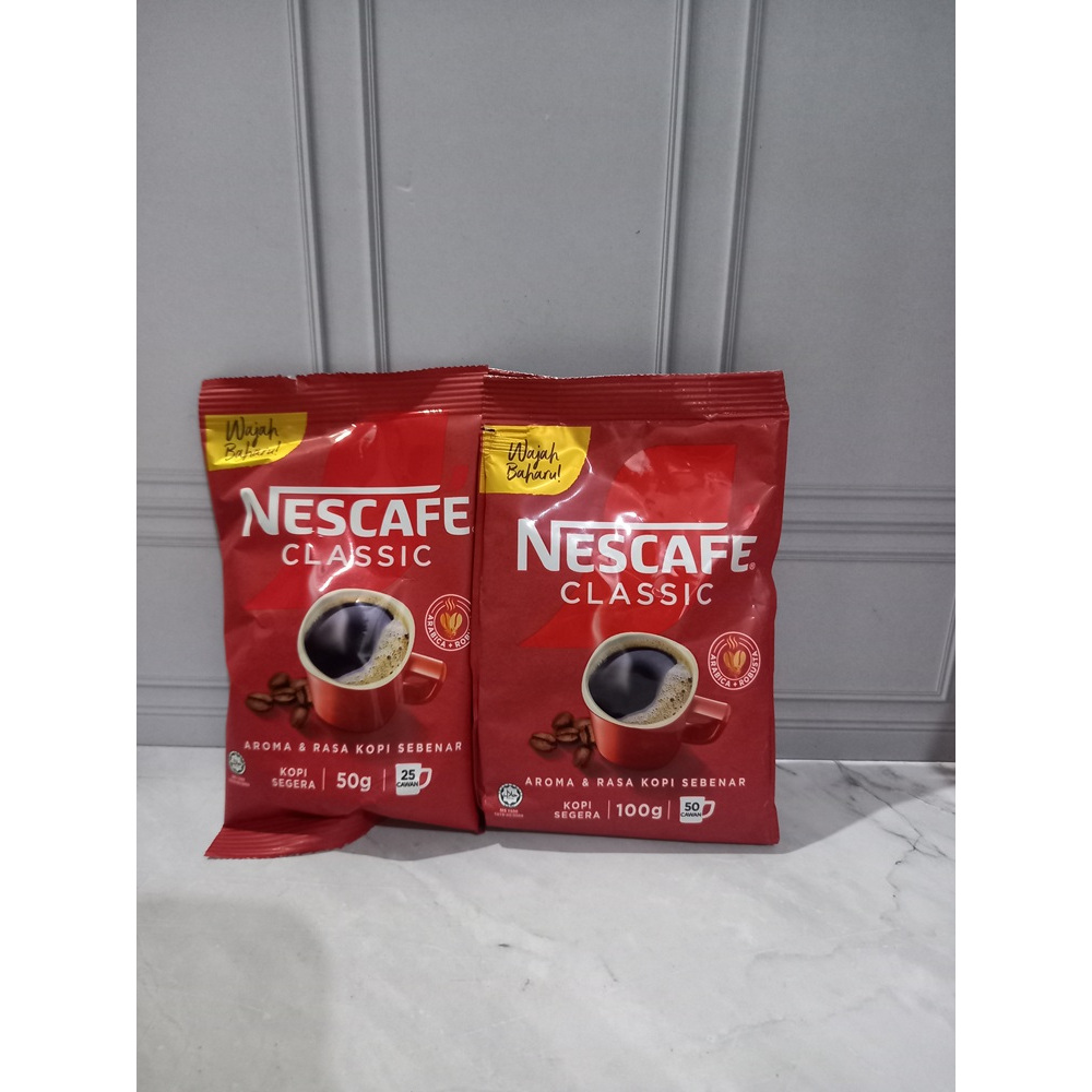 Nescafe Classic Instant Coffee Aroma & Coffee Flavors 50g & 100g ...