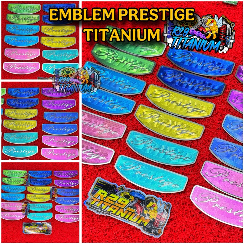 PRESTIGE TITANIUM GR5 COLOR EMBLEM (PAIR) | Shopee Philippines
