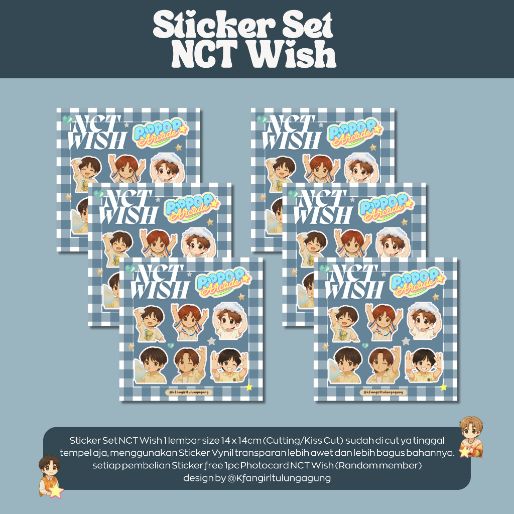 NCT WISH STICKER SET [FREE PHOTOCARD] | Shopee Philippines