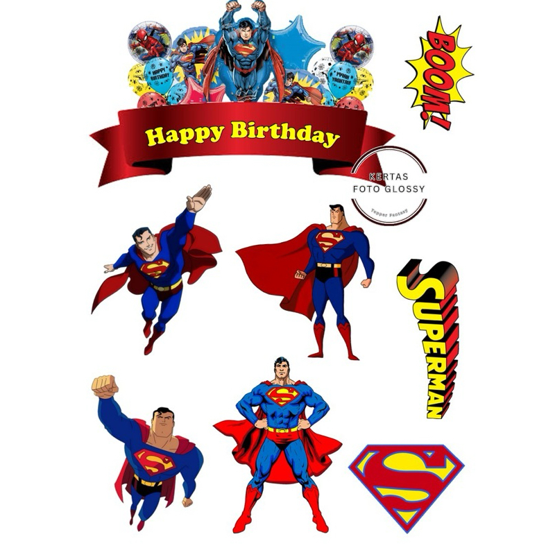 SUPERMAN TOPPER Superman Cake Topper Free Name Request | Shopee Philippines