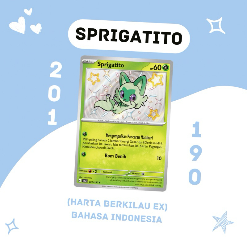 Sprigatito Baby Shiny S 201/190 Pokemon TCG Indonesia | Shopee Philippines