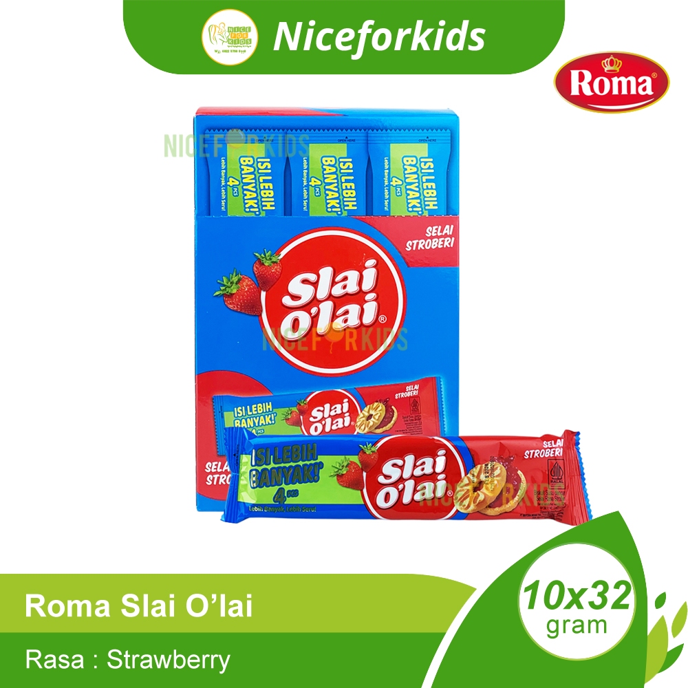 Slai Olai Box Contents 10x32gr / Delicious Soft Jam Biscuits | Shopee ...