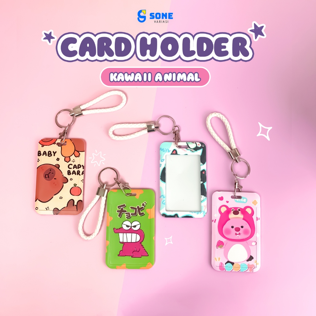 Aesthetic Kawaii Animal Card Holder | Cute Anime K-Pop Photocard Holder ...