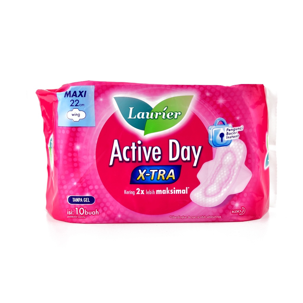 Laurier 22cm Active DAY X-tra Wing 10s Laurier Sanitary Napkins (PCS ...