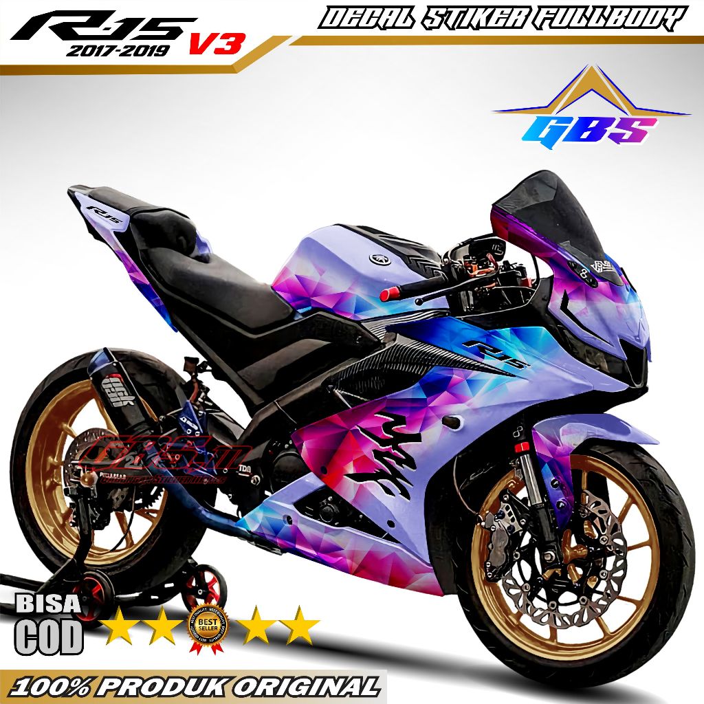 NEWEST Decal R15 V3 Motorcycle Decal Sticker R15 V3 Sticker Yamaha R15 ...