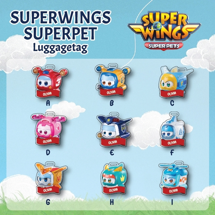 GANTUNGAN LUGGAGE TAG THEME SUPER PET & SUPER WINGS / BAG TAG SUPER ...
