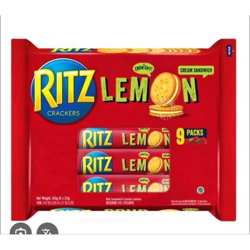 RITZ CRACKERS LEMON SANDWICH BISCUIT ORIGINAL SINGAPORE BISCUITS PER ...