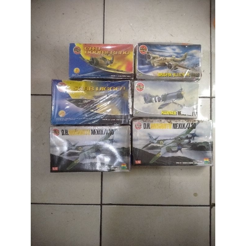 MODEL KIT / MOKIT AIRCRAFT PESAWAT FIGHTER ORIGINAL AIRFIX VINTAGE ...