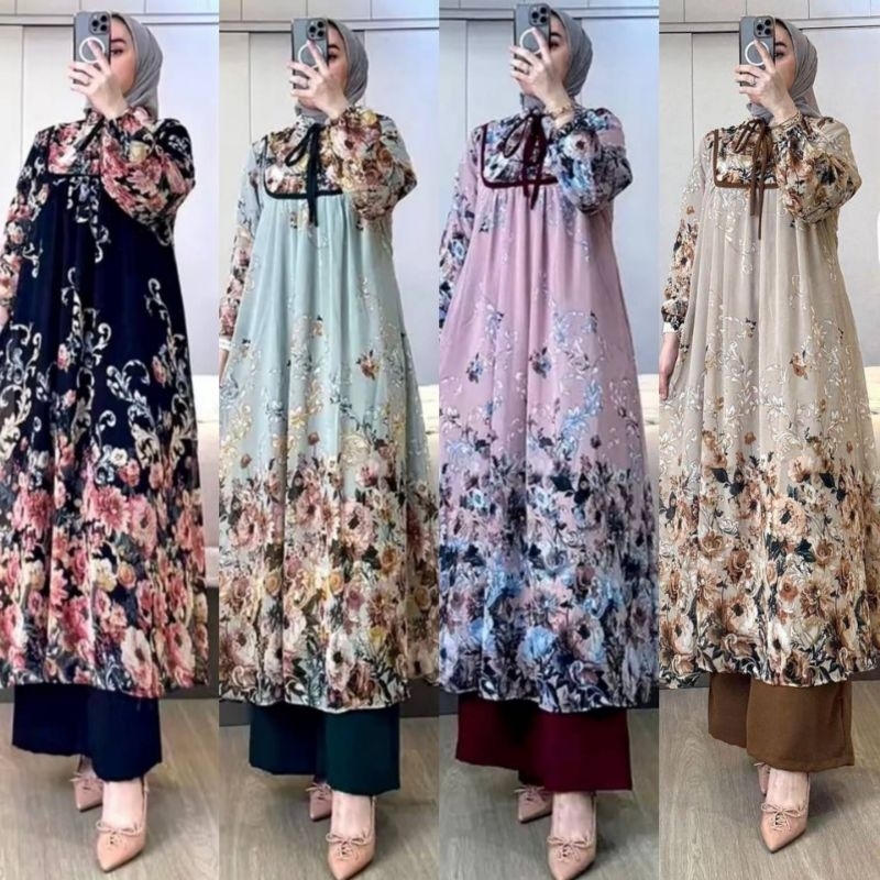 MALIKA TUNIC Set Latest Tunic Suit for Women Contemporary Tunic Suit ...