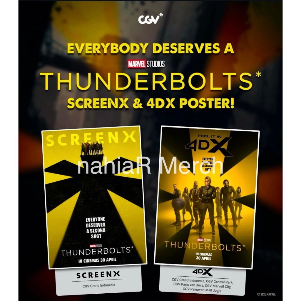 Thunderbolts x CGV Official A3 Poster | Shopee Philippines