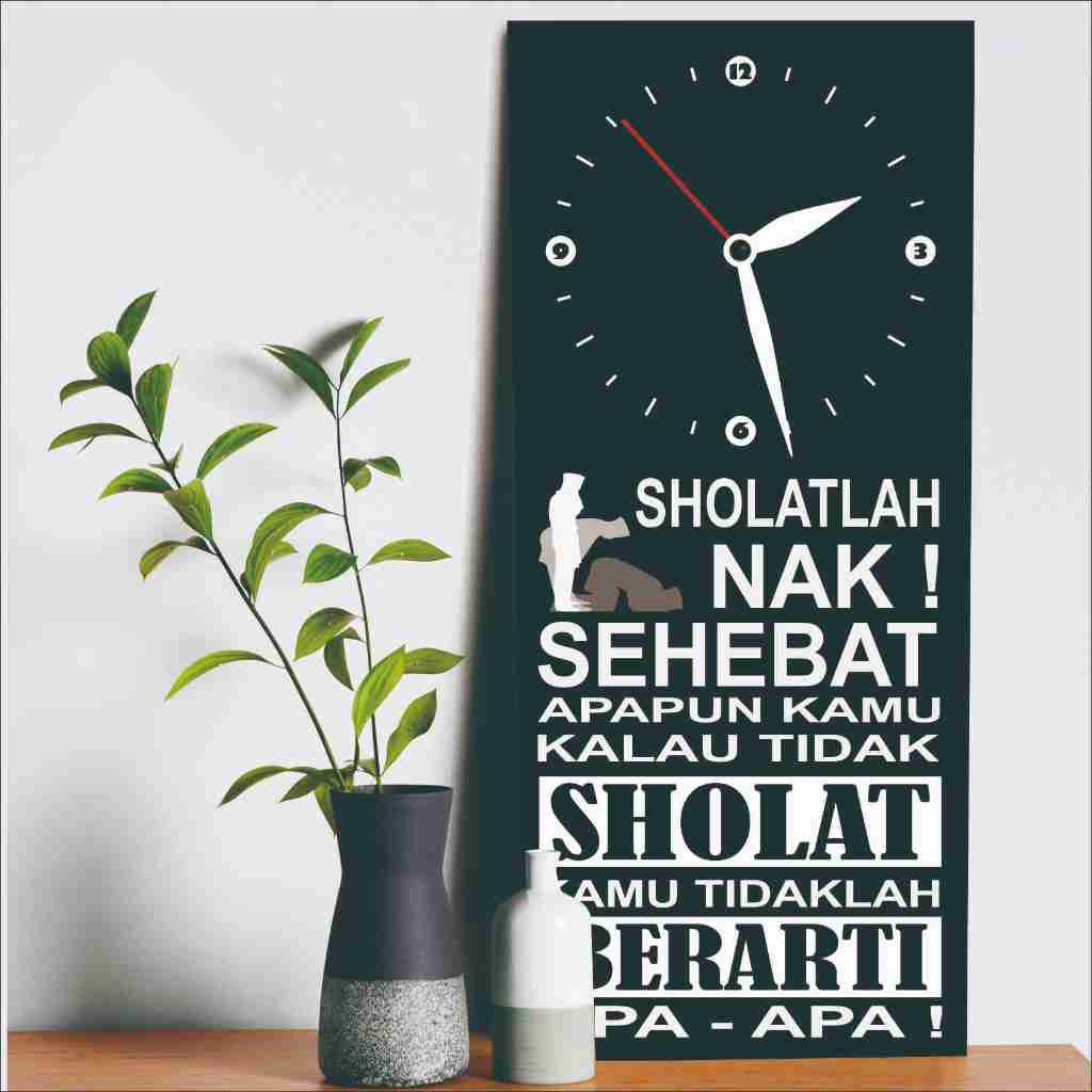 HIASAN DINDING IDEart Motivational Wall Clock Quotes Islamic Wall ...