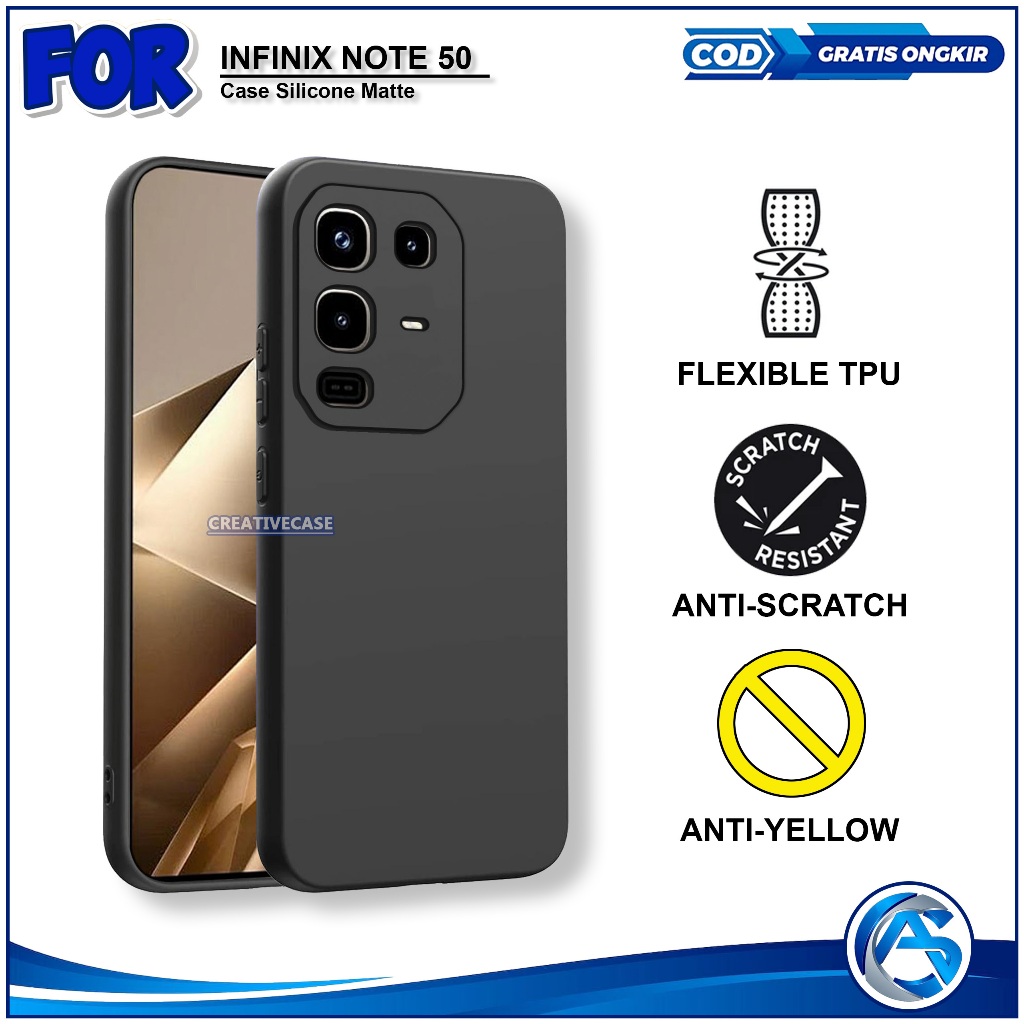 HITAM Soft Case Matte Pro Camera Infinix Note 50 Note 50 Pro - Black ...