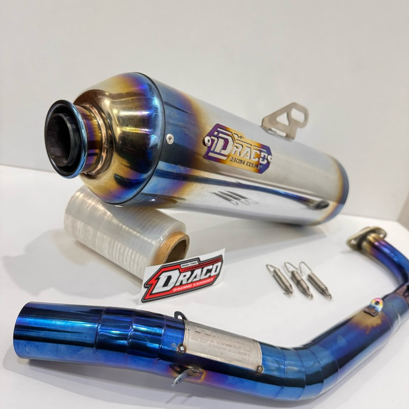 Standard racing exhaust Draco FULL blue dm 38 Aerox vario nmax vario160 ...