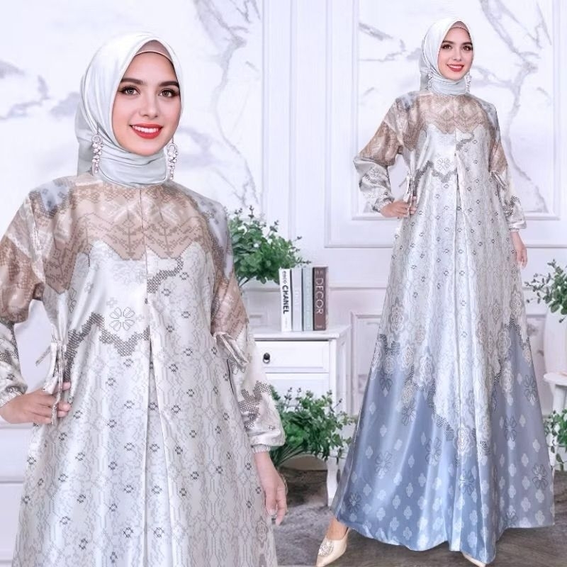 Latest Premium Silk Motif Gamis for Nursing and Jumbo | Shopee Philippines