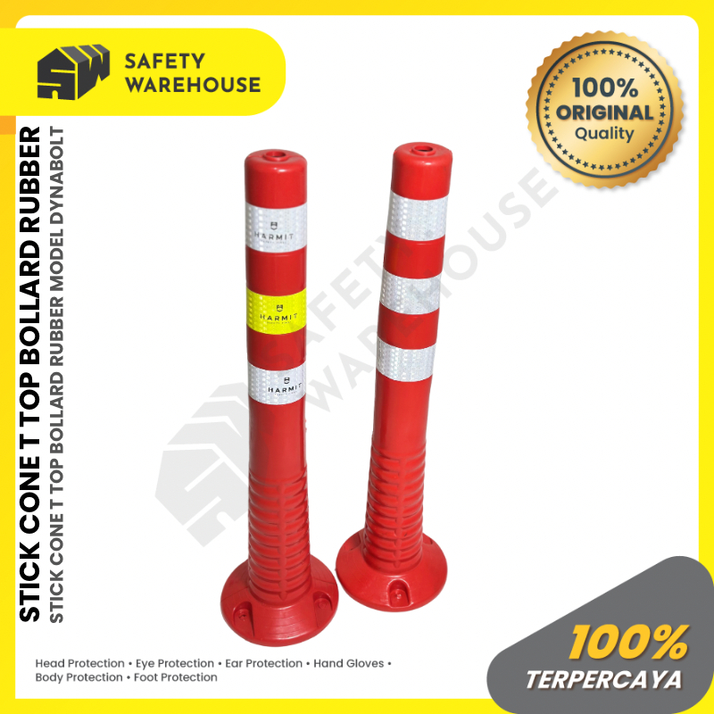 Stick Cone T Top Bollard Rubber Dynabolt Model Rubber Road Barrier ...