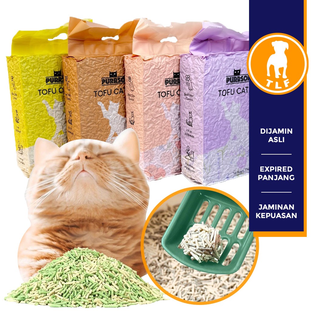Tofu Cat Litter Pursona Scented Lumpy Cat Litter 7 Liter Pursona ...