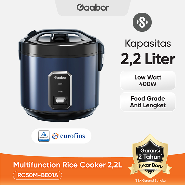 Gaabor Rice Cooker Magic Com 400W 2.2L Multipurpose Non-Stick Rice ...