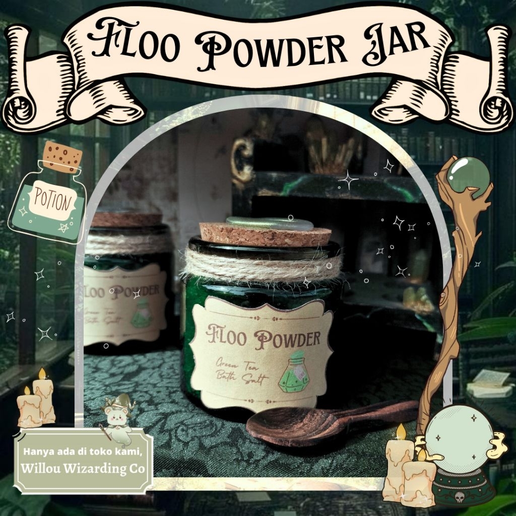 Harry Potter Potion Floo Powder Jar Skelegro Jar Bath Salt Halloween ...