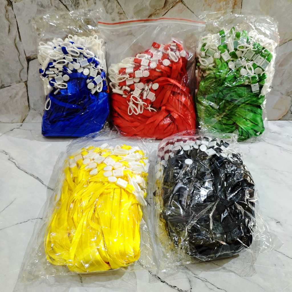 GANTUNGAN ONE PACK (100 SEEDS) Plastic Id Card Rope Hanger Id Card Rope ...