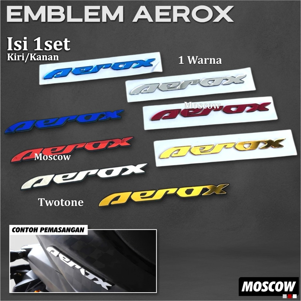 EMBLEM SET LEFT RIGHT / UNIVERSAL MOTORCYCLE ALL AEROX SIDE BODY ...